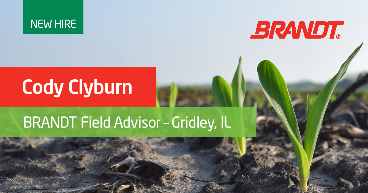 Cody Clyburn Named BRANDT Field Advisor for Gridley, Illinois Location